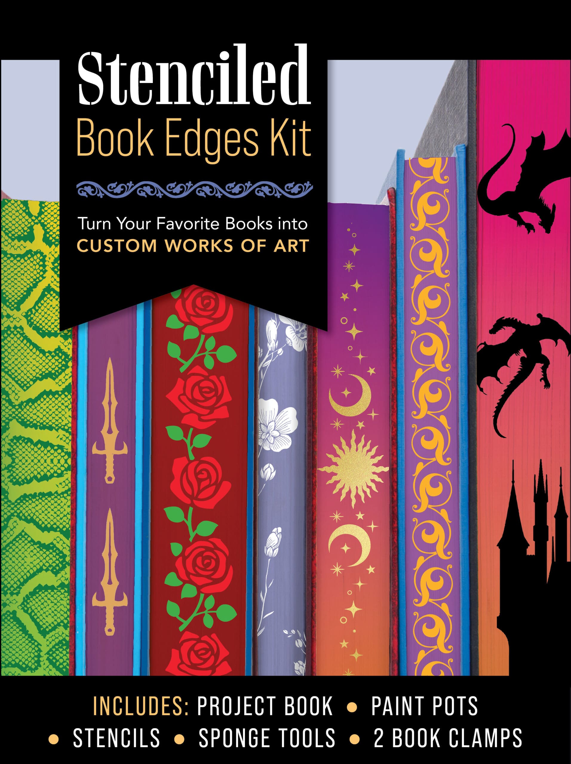 Stenciled Book Edges Kit - Walter Foster